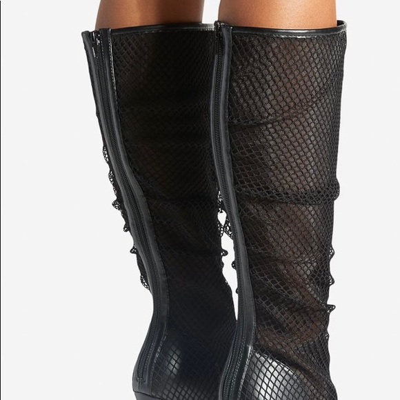 Shoes | Mesh Heeled Boots | Poshmark